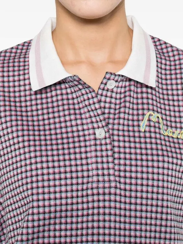 Marni Checked Knit Polo