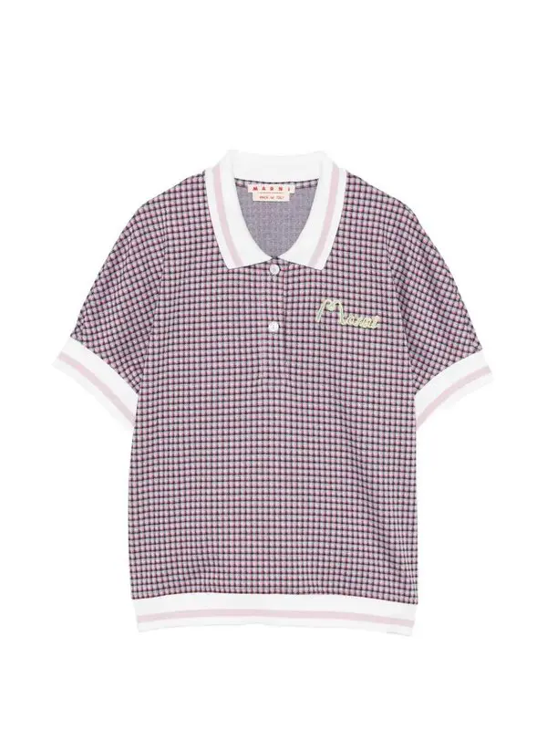 Marni Checked Knit Polo - Multicolor