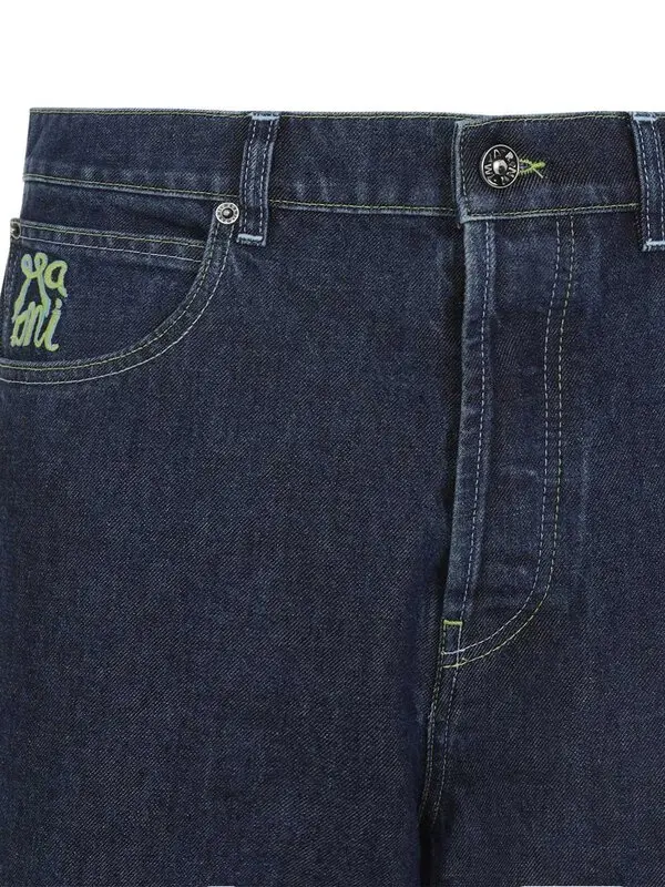 Marni Embroidered Cotton Jeans