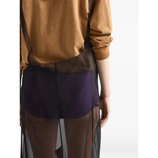 Prada Semi-sheer Cigaline Midi Skirt