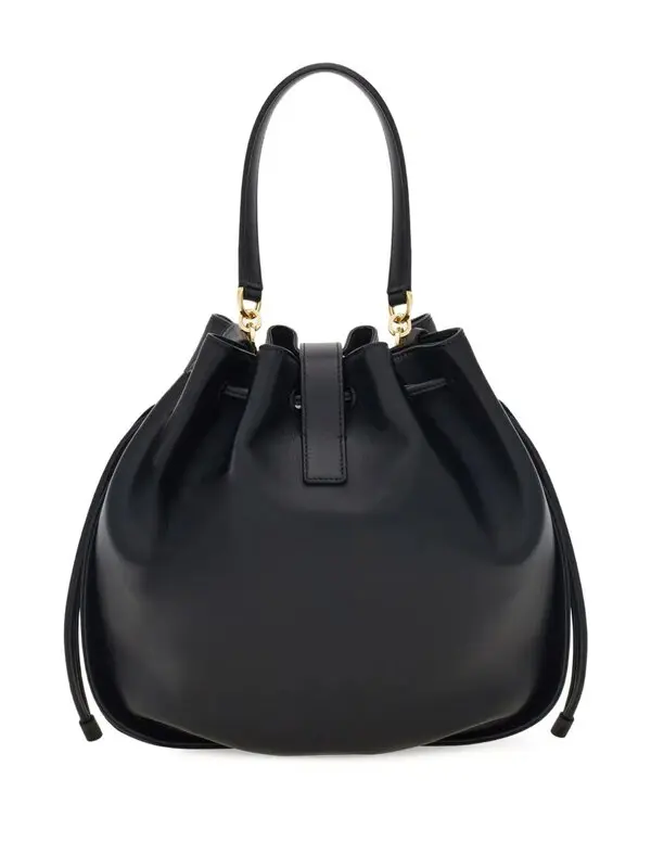 FERRAGAMO Secchiello Fibbia Hug Bucket Bag - Black