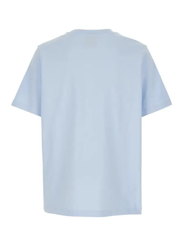 Casablanca Light-blue T-shirt With Front Logo In Cotton For