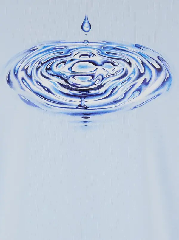 Casablanca Light-blue T-shirt With Front Logo In Cotton For