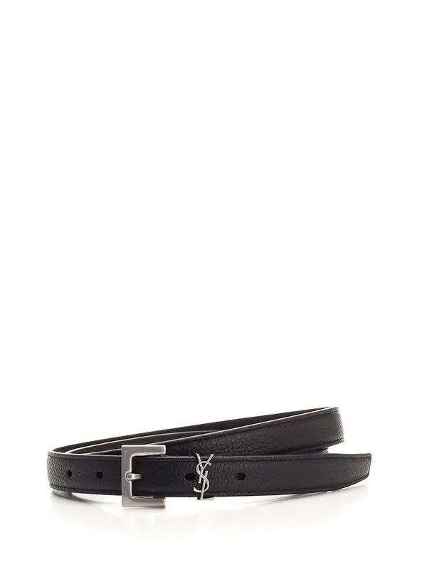 Saint Laurent Cassandre Belt - Black