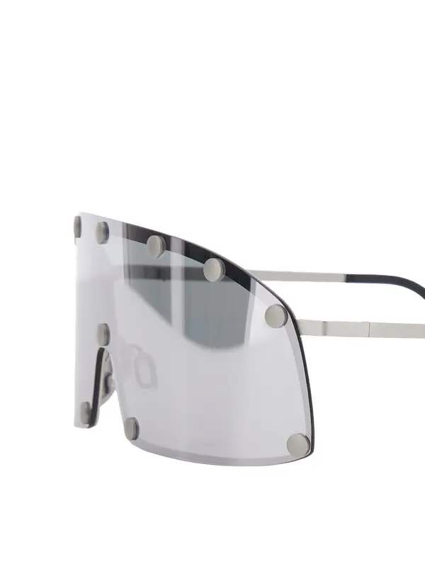Rick Owens Oversized Sunglasses With Stud Details And Two-tone Stainless Steel Temples