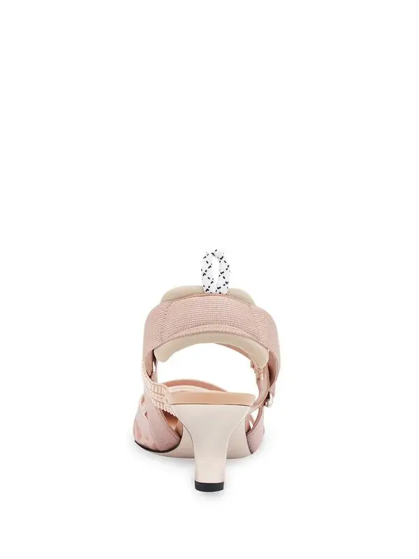 Fendi Colibrì Leather And Mesh Slingbacks