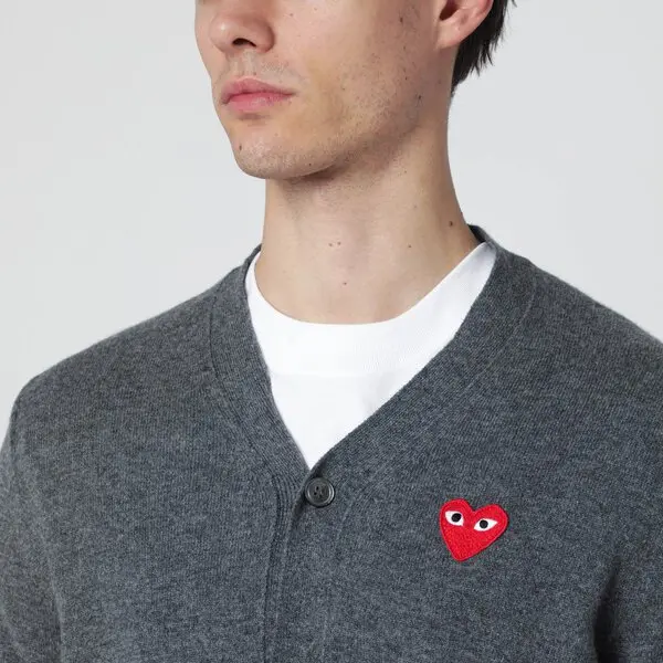 Comme Des Garçons Grey Wool Cardigan