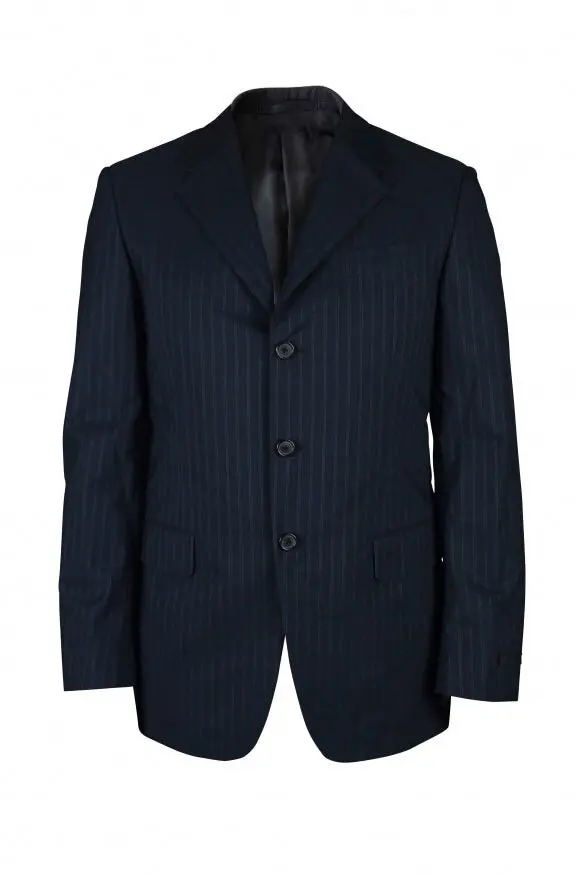 Prada Cotton Jacket With Pin Stripes - Blue