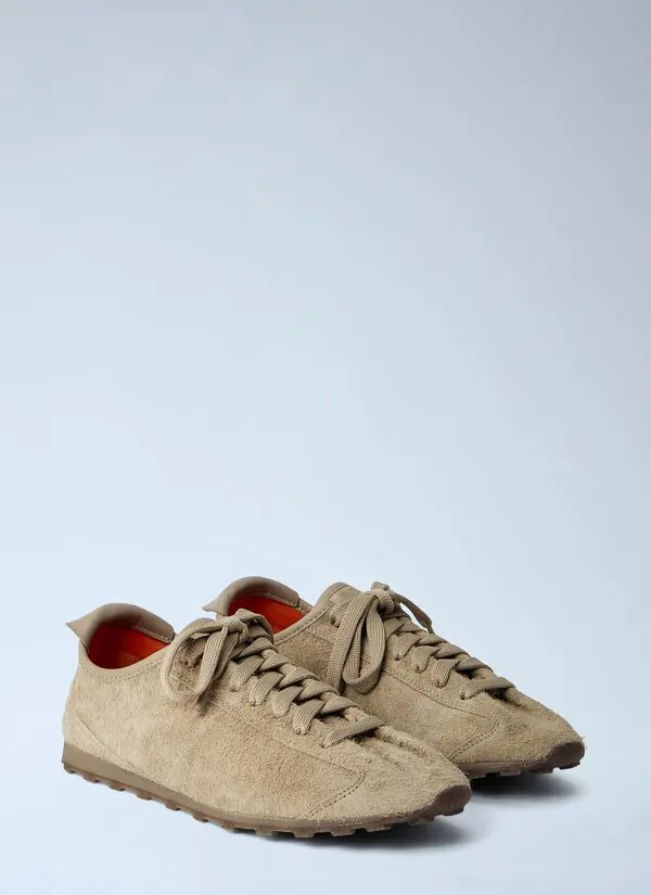 Jacquemus Les Tennis Suede Low-top Sneakers - Cream