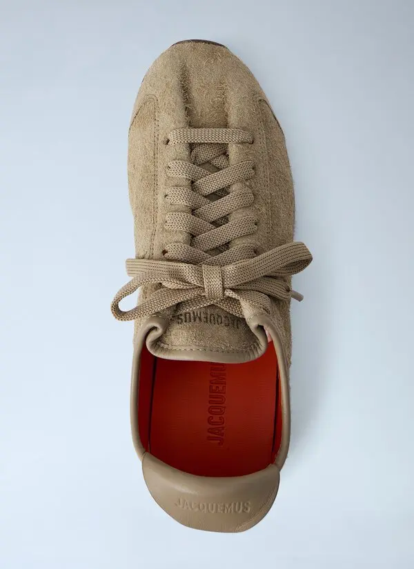 Jacquemus Les Tennis Suede Low-top Sneakers - Cream