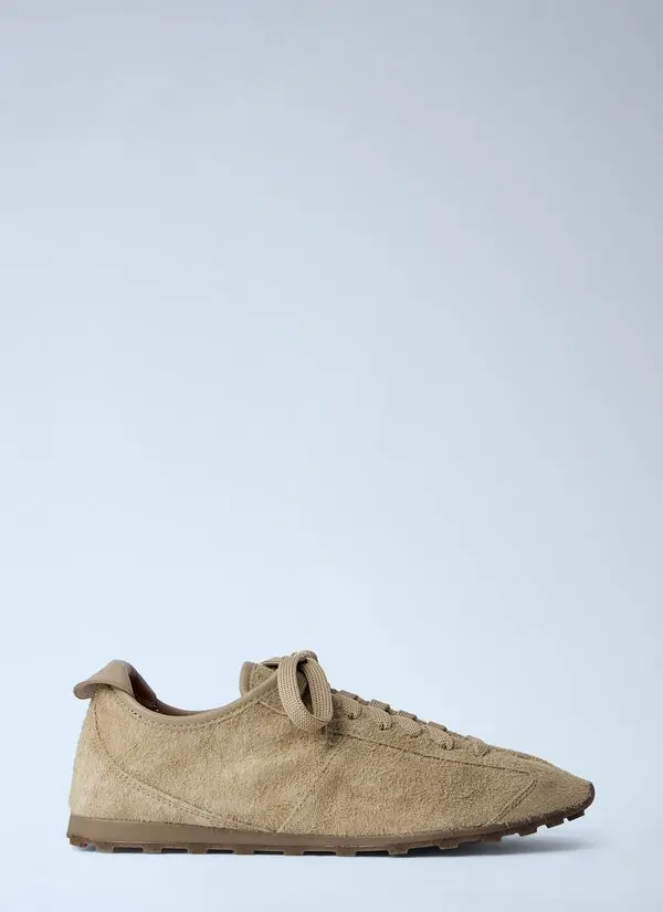 Jacquemus Les Tennis Suede Low-top Sneakers - Cream