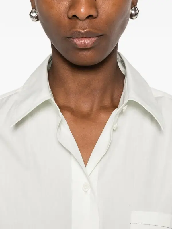 Victoria Beckham Vb Embroidery Cropped Shirt