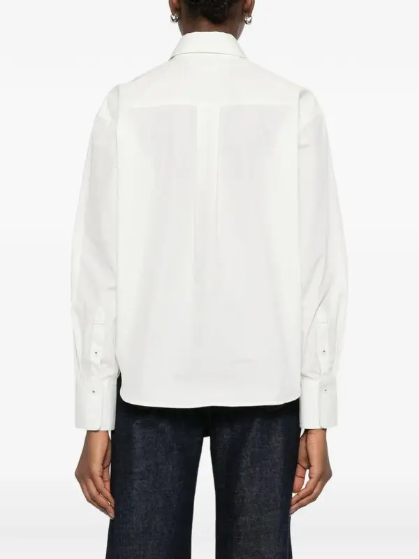 Victoria Beckham Vb Embroidery Cropped Shirt