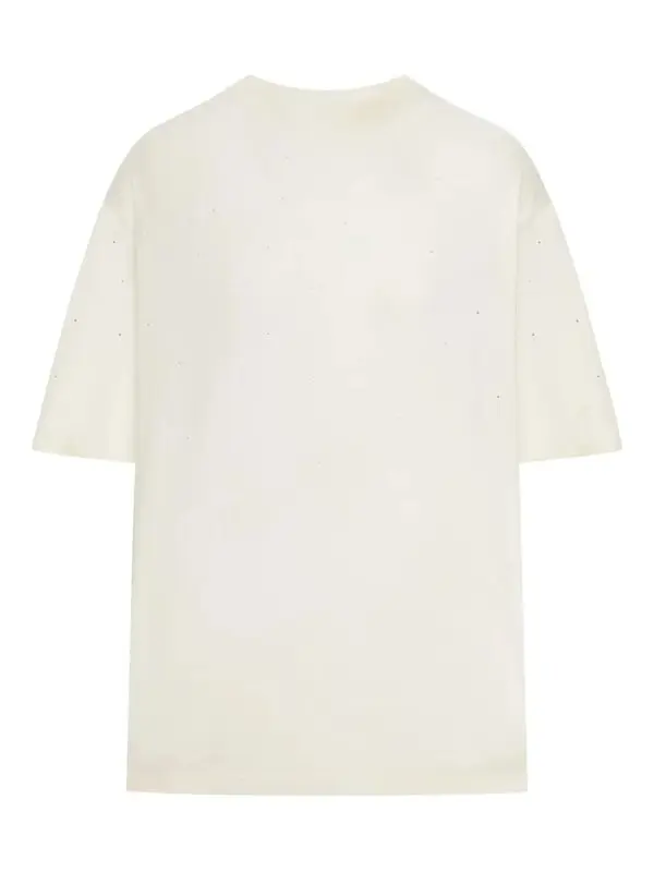 GOLDEN GOOSE Star Rhinestone T-shirt With Back Logo Print - Multicolor