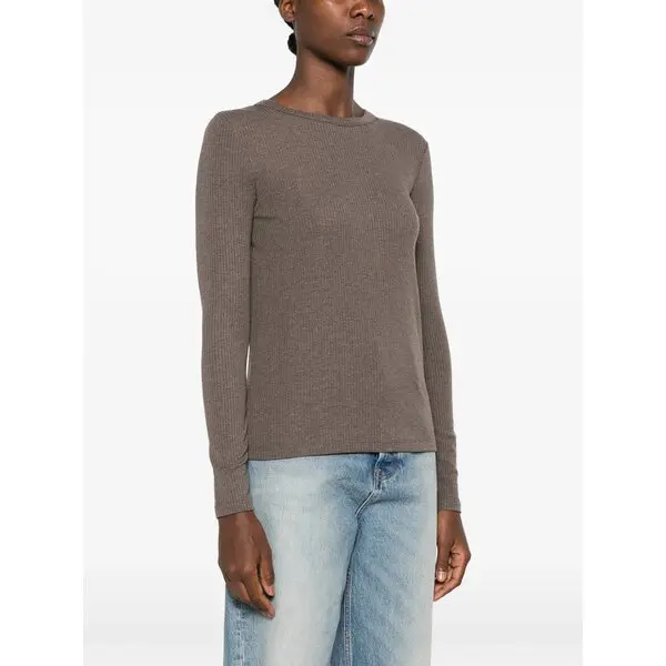 Max Mara Short Sleeve Crewneck T-shirt With Embroidered Pocket