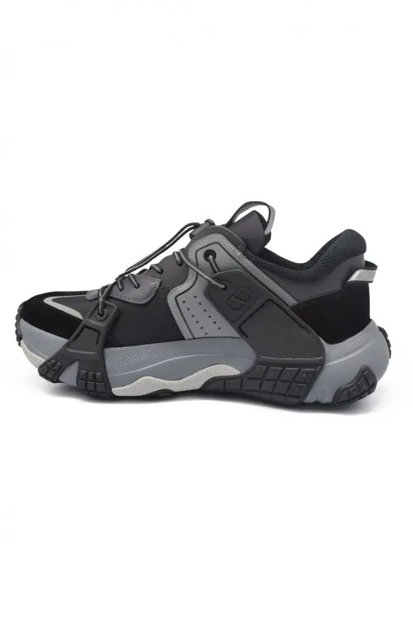 Valentino Garavani Suede And Fabric Sneakers