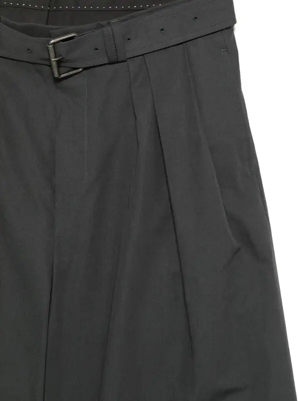 Dries Van Noten Belted Cotton Poplin Bermudas