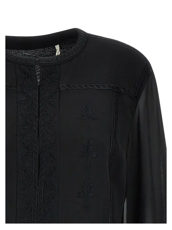 Isabel Marant Étoile Oaria Embroidered Silk Mini Dress