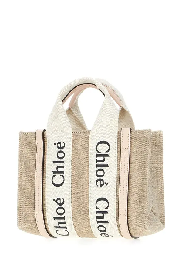 Chloé Canvas Handbag With Logo Detail - Multicolor