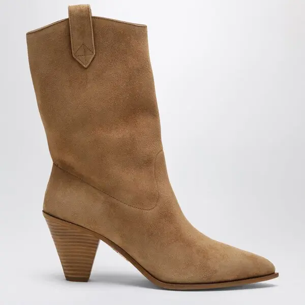 AQUAZZURA Suede Texan Boots - Brown