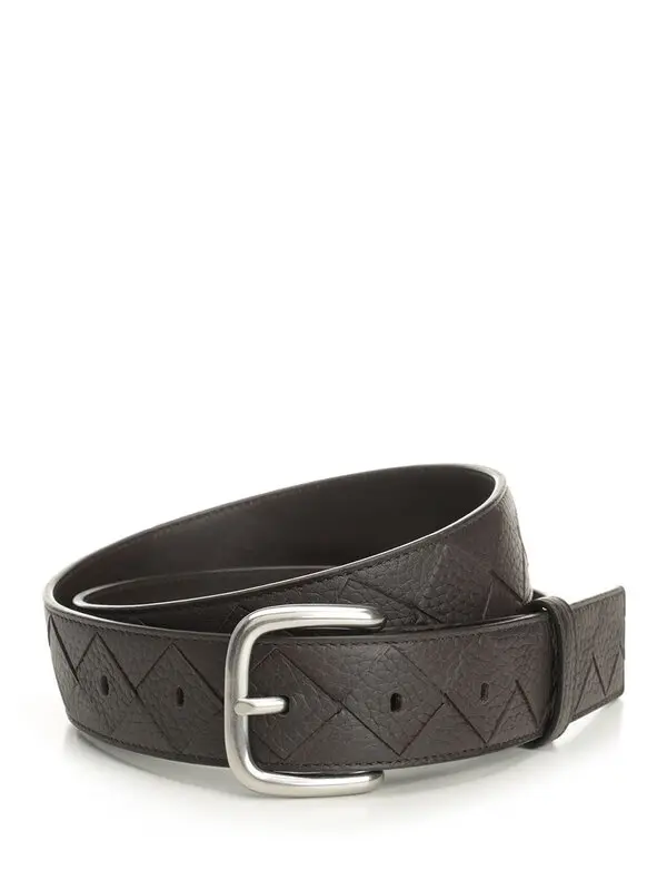 Bottega Veneta Taurillon Braided Belt - Brown