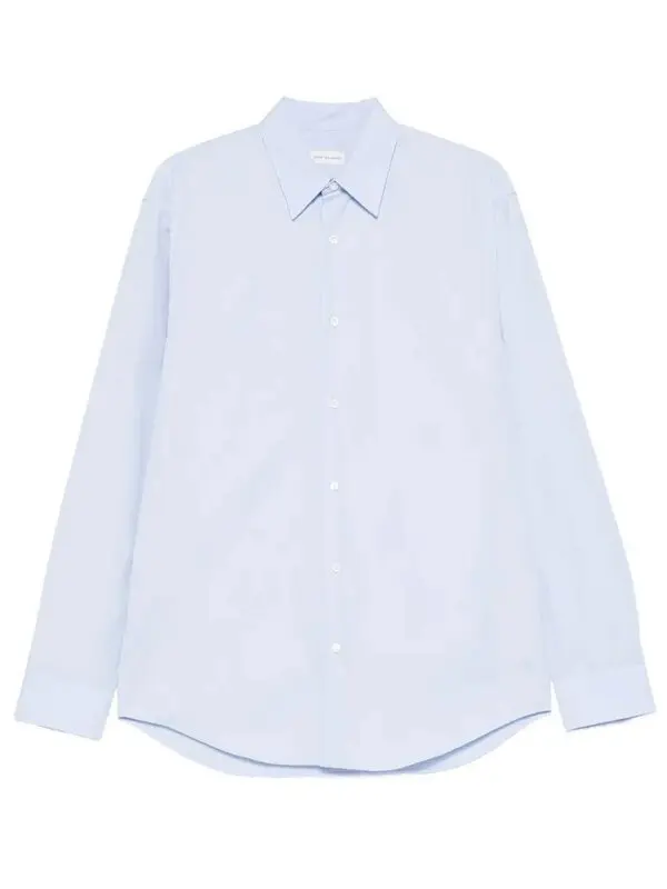 Dries Van Noten Caper Cotton Poplin Shirt - Blue