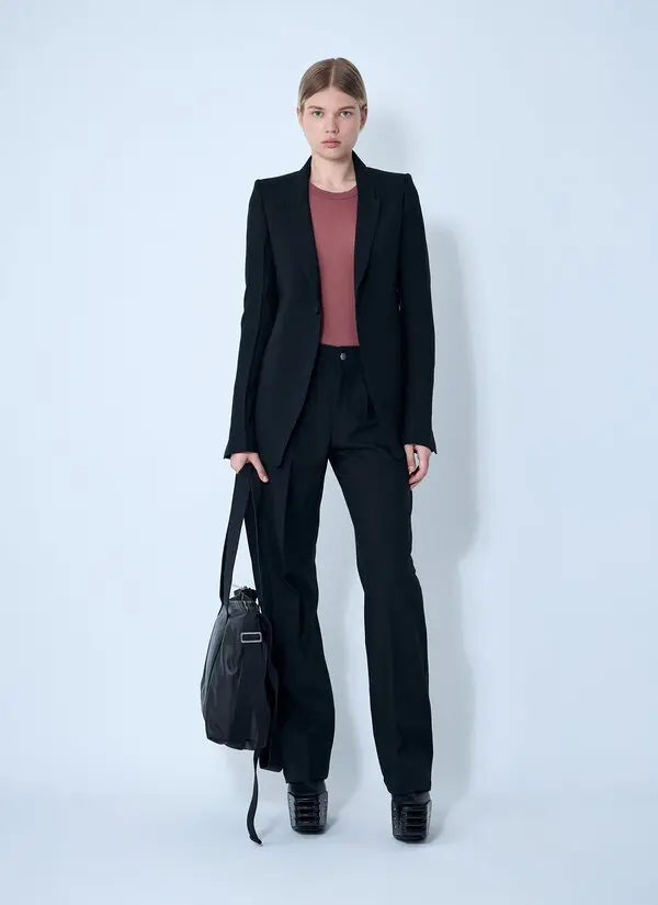Rick Owens Single-breasted Wool Blazer