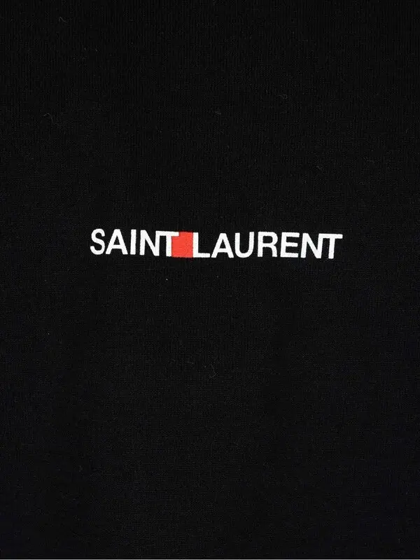 Saint Laurent Jersey T-shirt - Black