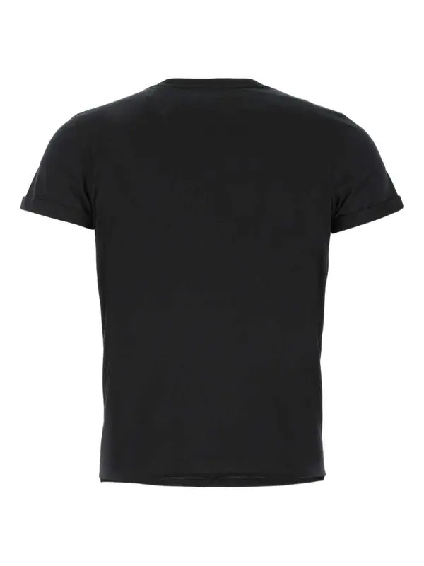 Saint Laurent T-shirt Classique Crewneck Short Sleeve With Logo - Black