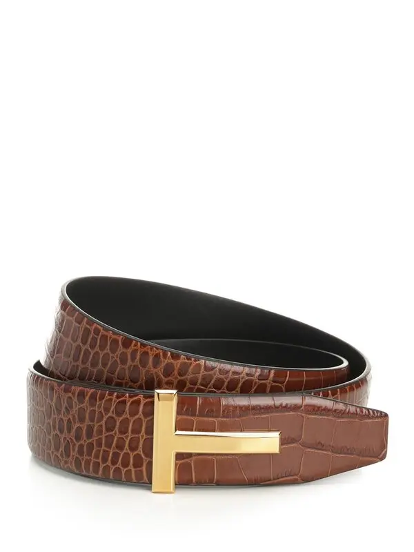 TOM FORD Reversible T-belt - Brown