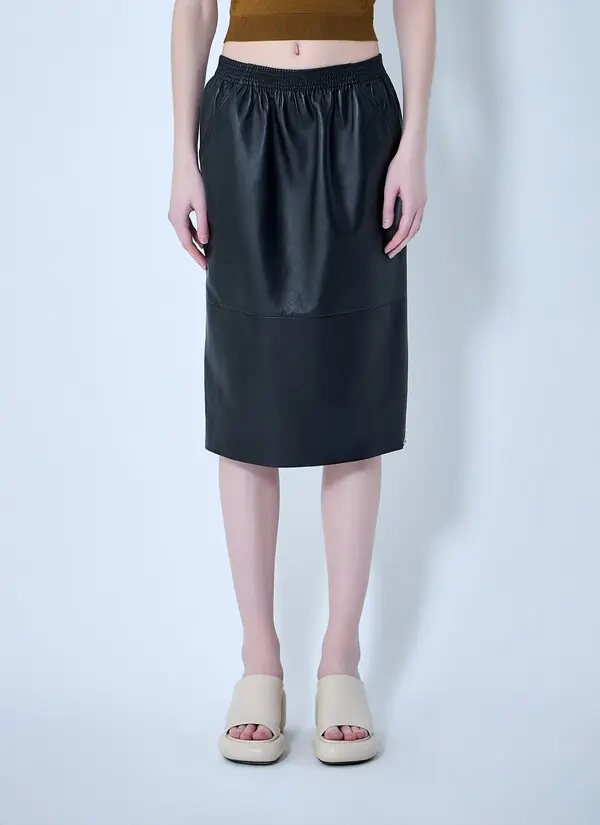 Chloé Knee-length Leather Pencil Skirt