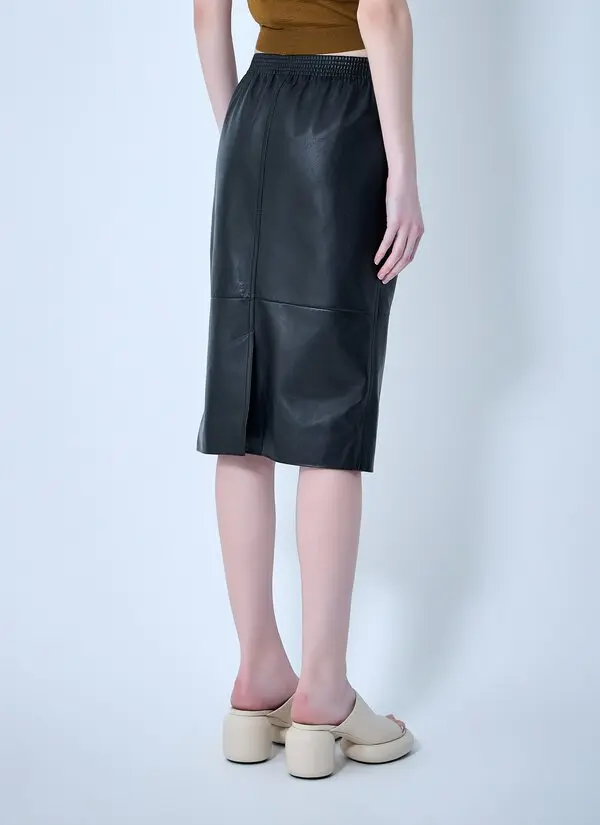Chloé Knee-length Leather Pencil Skirt