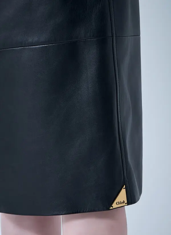Chloé Knee-length Leather Pencil Skirt