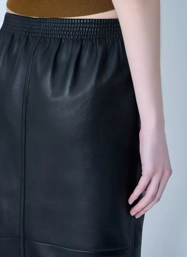 Chloé Knee-length Leather Pencil Skirt