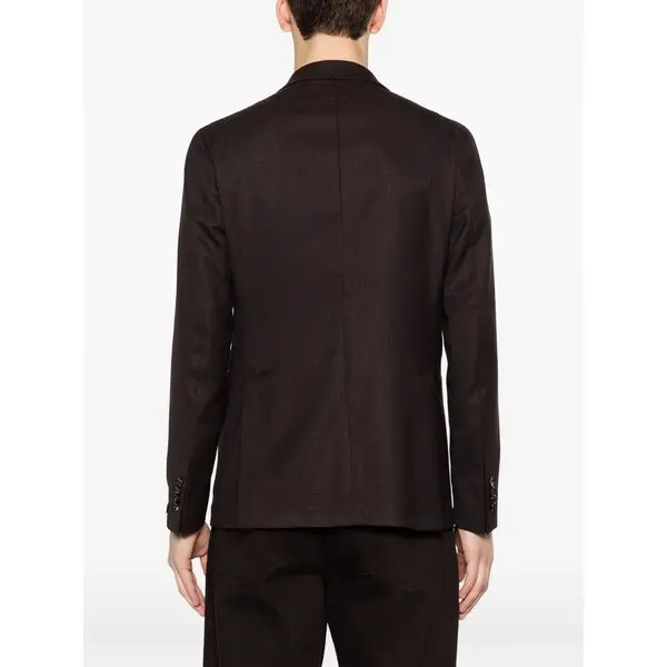 Tagliatore Double-breasted Peak Lapel Jacket - Brown