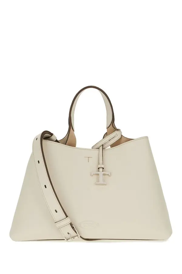 TOD'S Textured Leather Handbag With Logo Detail