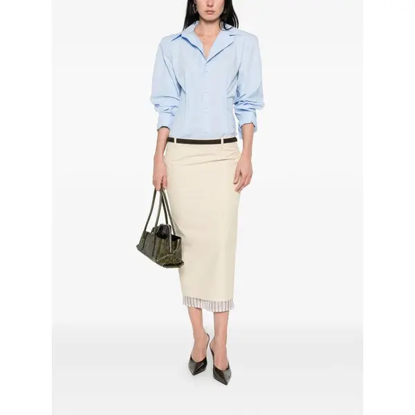 Attico Light Cotton Shirt With Pointed Collar