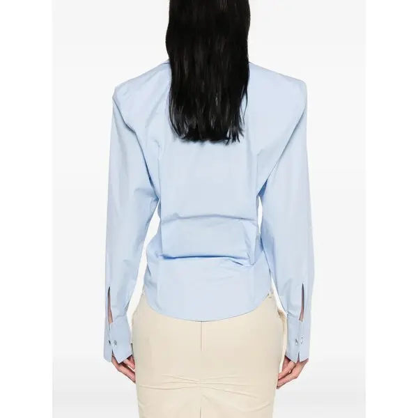 Attico Light Cotton Shirt With Pointed Collar