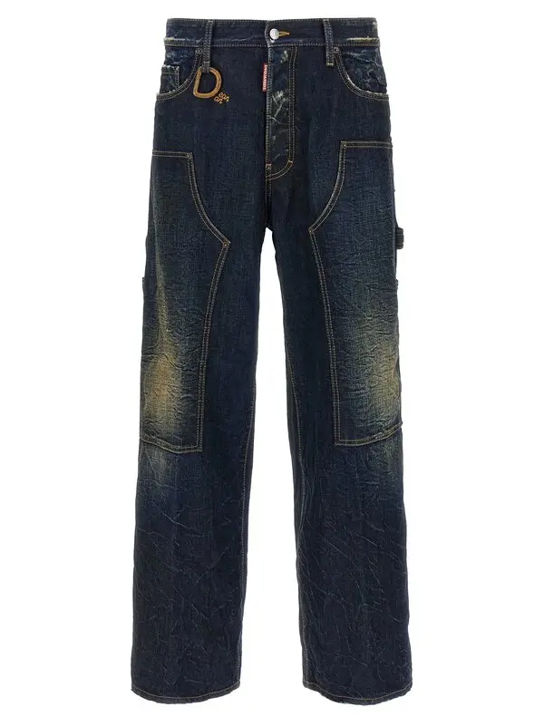 Dsquared2 Loose Carpenter Jeans With Distressed Treatment