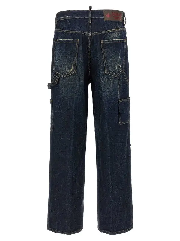 Dsquared2 Loose Carpenter Jeans With Distressed Treatment