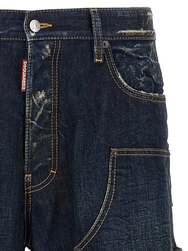 Dsquared2 Loose Carpenter Jeans With Distressed Treatment