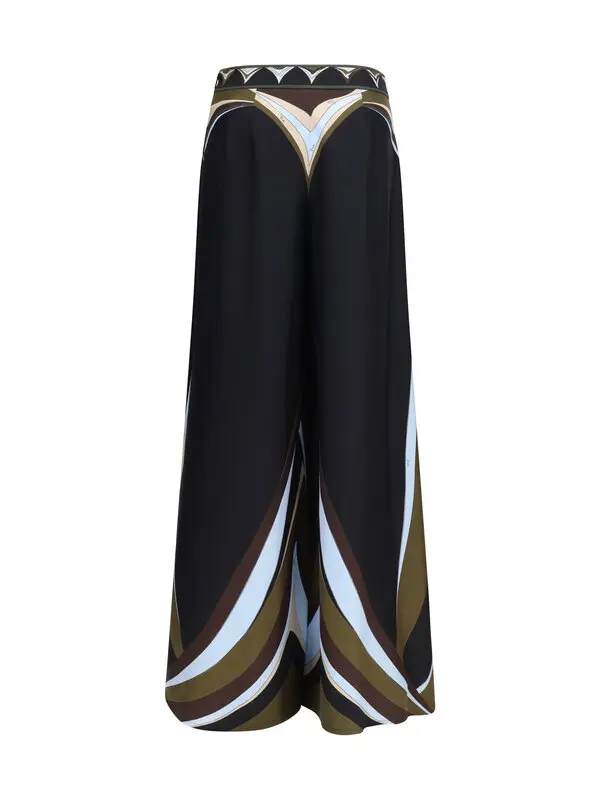 Emilio Pucci Silk Printed Palazzo Pants
