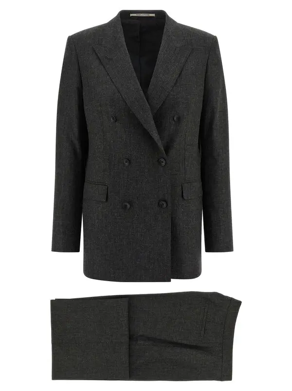 Tagliatore Jasmine Double-breasted Blazer And Trousers Set - Gray