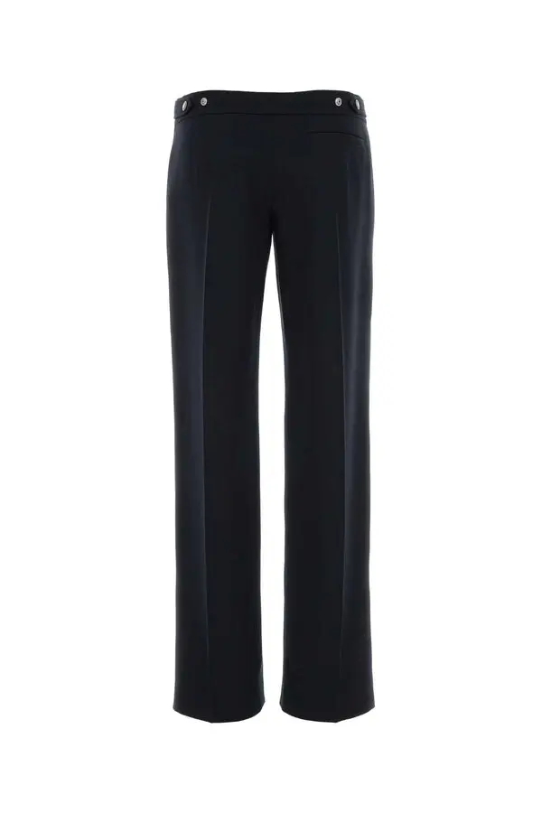 Alexander McQueen Navy Wool Tailored Trousers