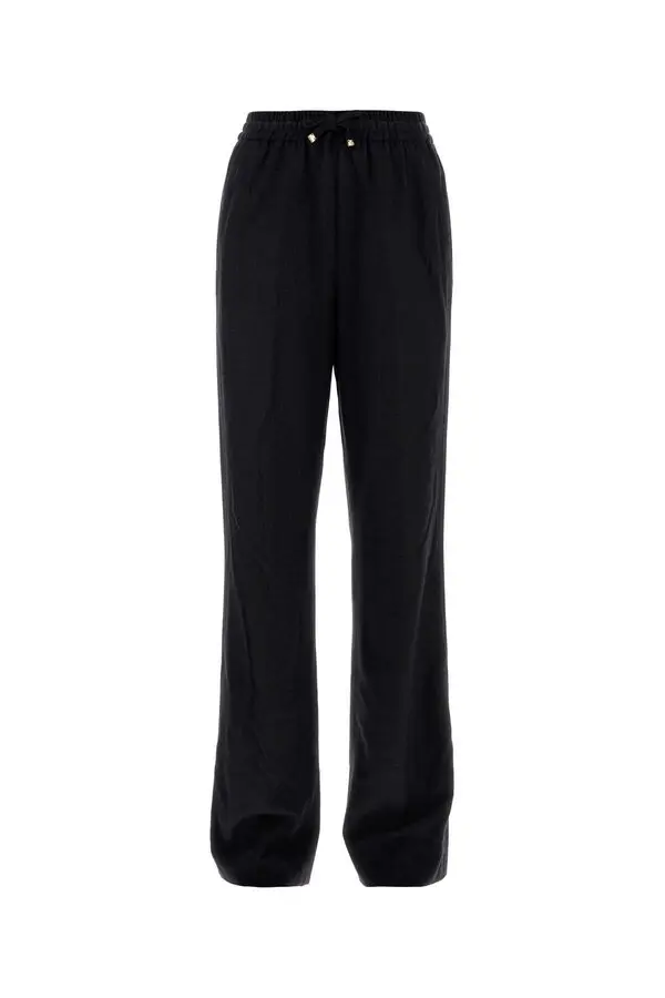 Moncler Graphite Wool Blend Pants - Gray