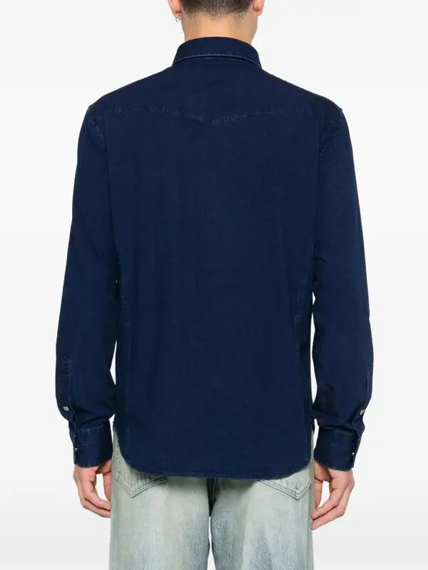 TOM FORD Shirt With Chest Pocket - Blue