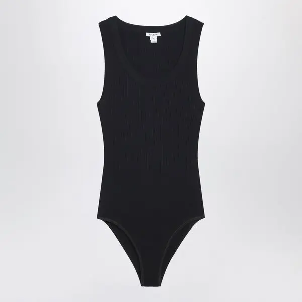 Alaïa Ribbed Knit Bodysuit - Black