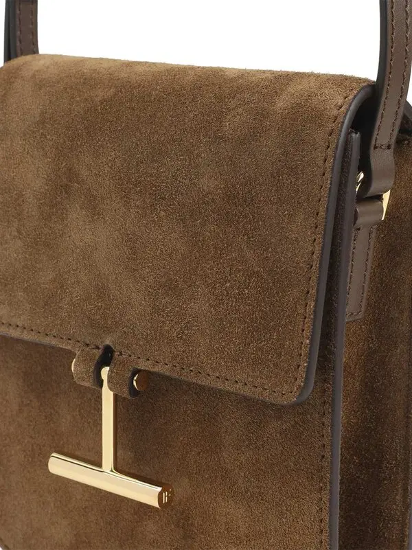 TOM FORD T-strap Shoulder Bag - Brown