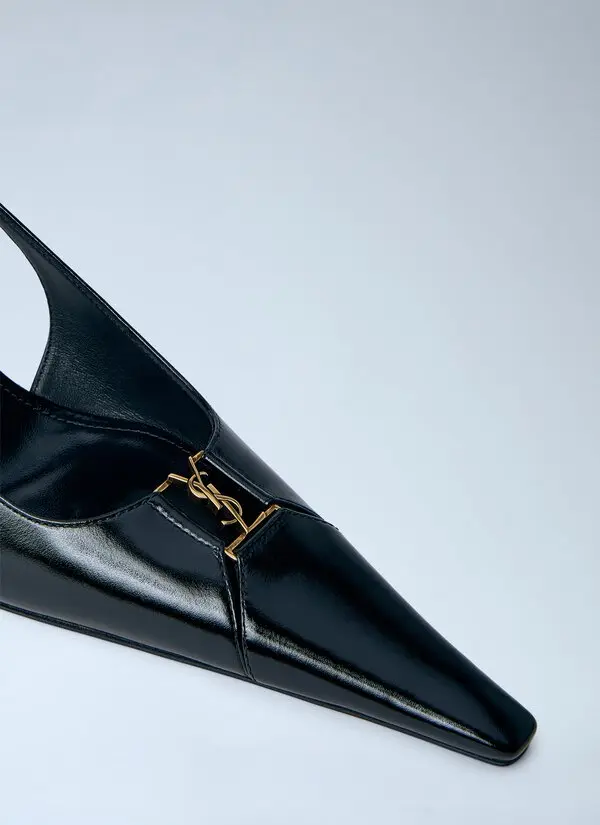 Saint Laurent Babylone Bretueil Slingback Pumps - Black