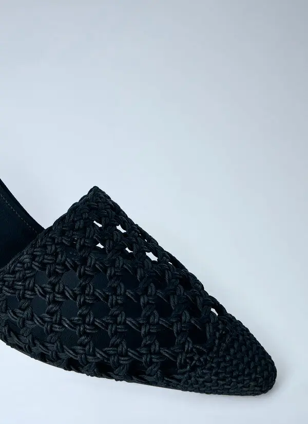 Jacquemus Woven Wedge Sandals With Tie Fastening